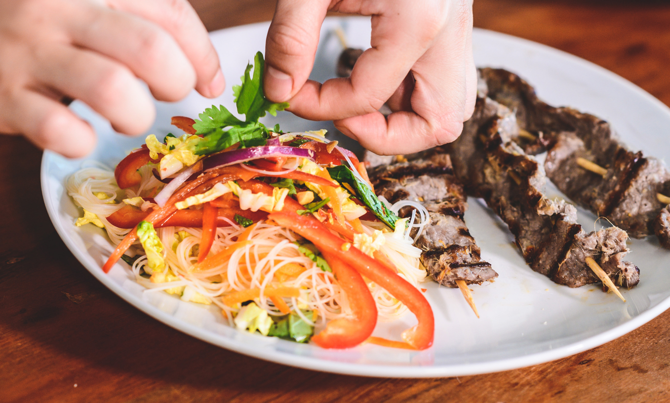 Recipe: True Aussie Beef Lemongrass Skewers with Asian Noodle Salad ...