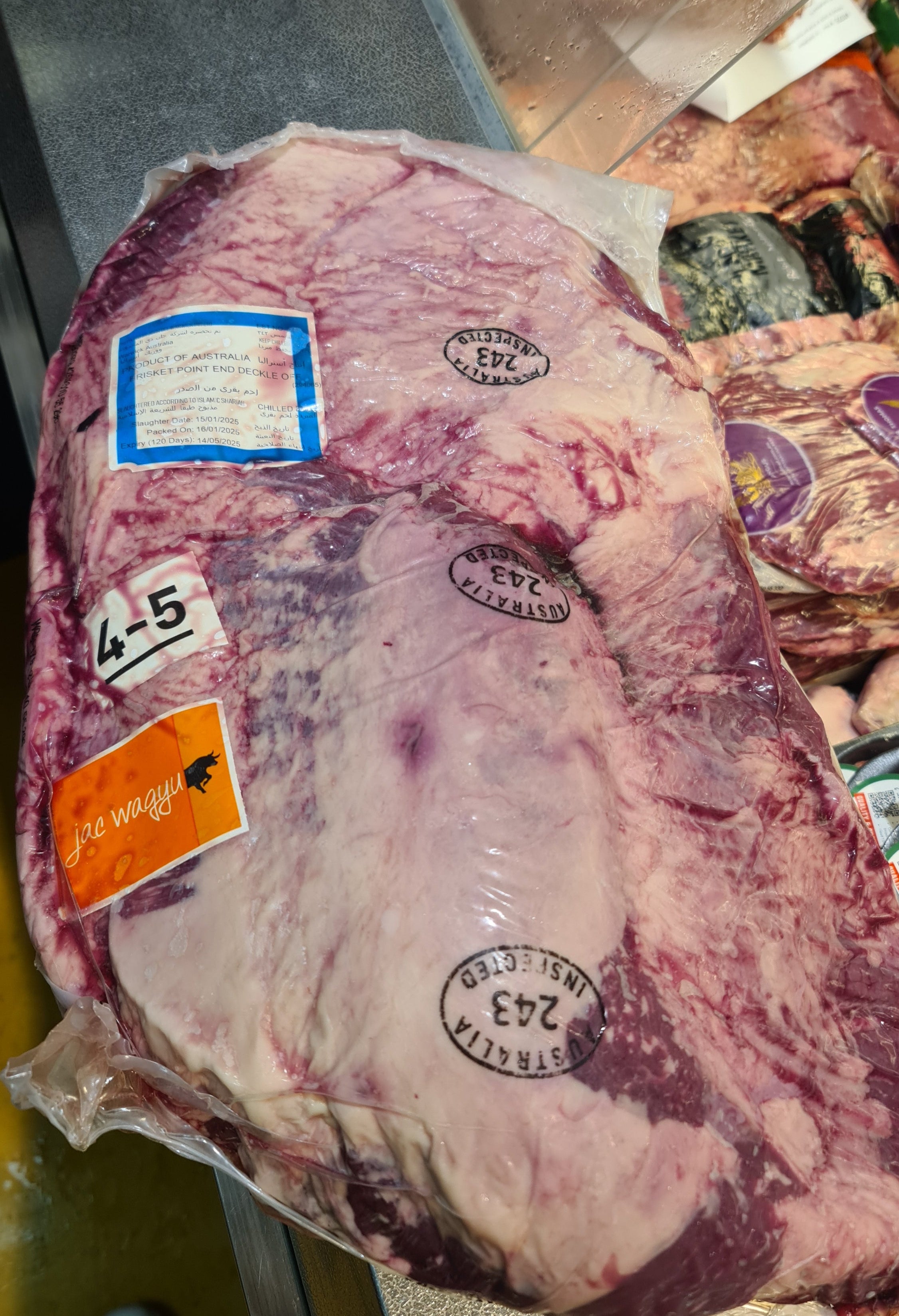 6.42kg Jac Wagyu Brisket MB4-5 – La Carne Premium Meat